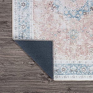 Rugshop Bohemian Distressed Stain Resistant Flat Weave Eco Friendly Premium Recycled Machine Washable Area Rug 2'1"x3' Rust