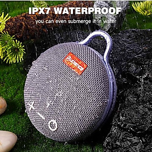 UrbanX Audience Series IPX7 Bluetooth Waterproof Speaker with Clip, Compact Speaker with Big Sound, Punchy Bass, Wireless for Redmi Note 11T Pro+ & Beach, Pool, Boat, Biking Purple 2 Pack