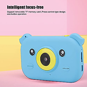Children Digital Camera One-Button Operation Intelligent Focus-Free Press-Control-Type Design(Blue)