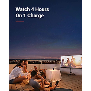 Anker NEBULA Capsule Max, Pint-Sized Wi-Fi Mini Projector, 200 ANSI Lumen Portable Projector, Native 720p HD, 8W Speaker, Movie Projector, 100 Inch Picture, 4Hr Video Playtime, Home Theater