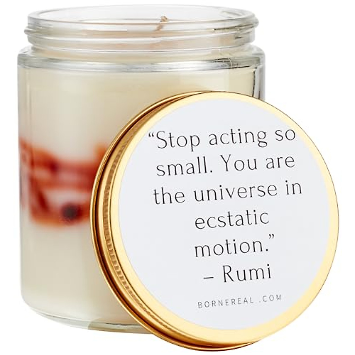 Borne Real, Vanilla Adore, Aromatherapy Scented Candles for Home, Smells Like caramelized Sugar & Vanilla, Candles of Stress Relief, 100% Natural Coconut Wax