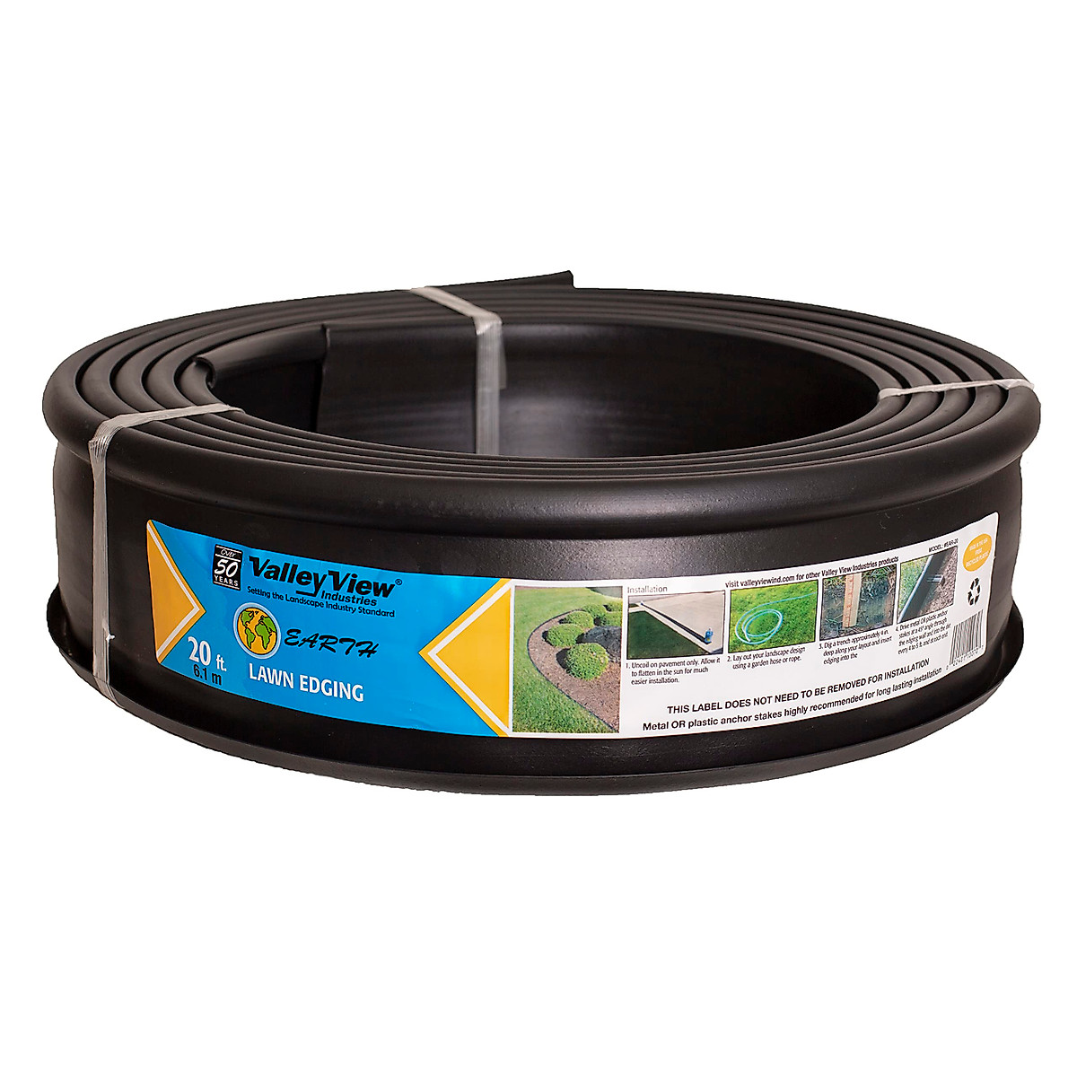 Valley View Earth Lawn Edging Coiled Edging,Black