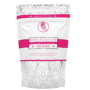 Ninja Mama Sitz Bath Soak Postpartum Relief After Birth Tears and Hemorrhoids. All Natural Dead Sea and Epsom Salts Blend with Essential Oils.Post Partum. 10 oz Pack for 10 Over The Toilet Sitz Baths