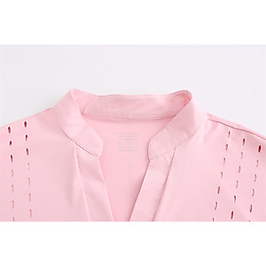 DOTIN Womens 2 Pack Golf Polo Shirts Short Sleeve V Neck Collared Quick Dry Tennis Sports Shirts Workout Tops