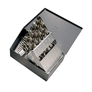 Chicago Latrobe 49914 1/16 in.-1/2 in. Bright Finish High Speed Steel Jobber Length Twist Drill Bit Set (29-Piece Set)