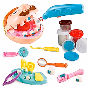 Crelloci Clay Dentist Playset Tools Doctor Clay Kit