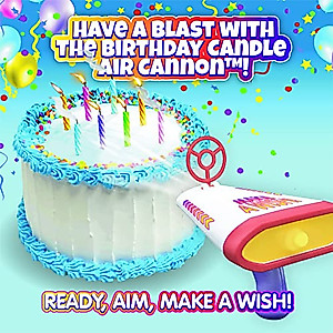 BEST PARTY EVER! Birthday Candle Air Cannon, Safe Fun Way to Blow Out Birthday Candles, Reusable, Pull Back and Release, No Batteries Required, 1 Count