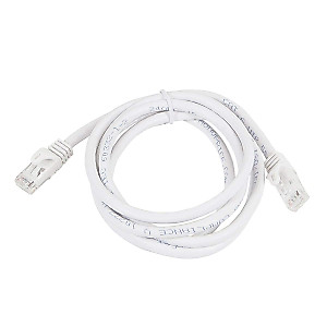 Monoprice Cat5e Ethernet Patch Cable - 20 feet - White | Snagless RJ45, Stranded, 350Mhz, UTP, Pure Bare Copper Wire, 24AWG - Flexboot Series