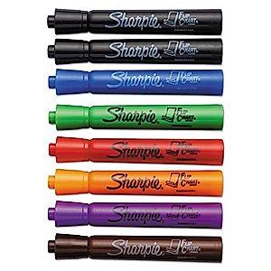 SHARPIE 22478 Flip Chart Markers, Bullet Tip, Colors may vary, 8-Count, Colors may vary(Box)
