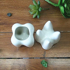 Ceramic Flower Vase Plant Pot Succulent Pots Virgin Mary Statue Ceramic Toothbrush Holder Black Handlebars Dental for Dental Assistants Mini Pots Cute White Desktop