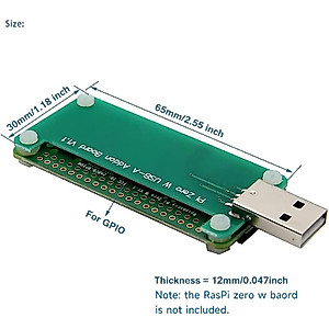 Compatible for Pi Zero USB Addon Expansion Board USBA Add On Extenstion Board with Acrylic Case Compatible for Pi Zero 2 W WH 1.3