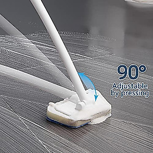 Removable Bathtub Brush - Multifunctional Wall Tile Brush Window Glass Sponge Cleaning Brush Long Handle Decontamination Floor Brush, for Home Bathroom