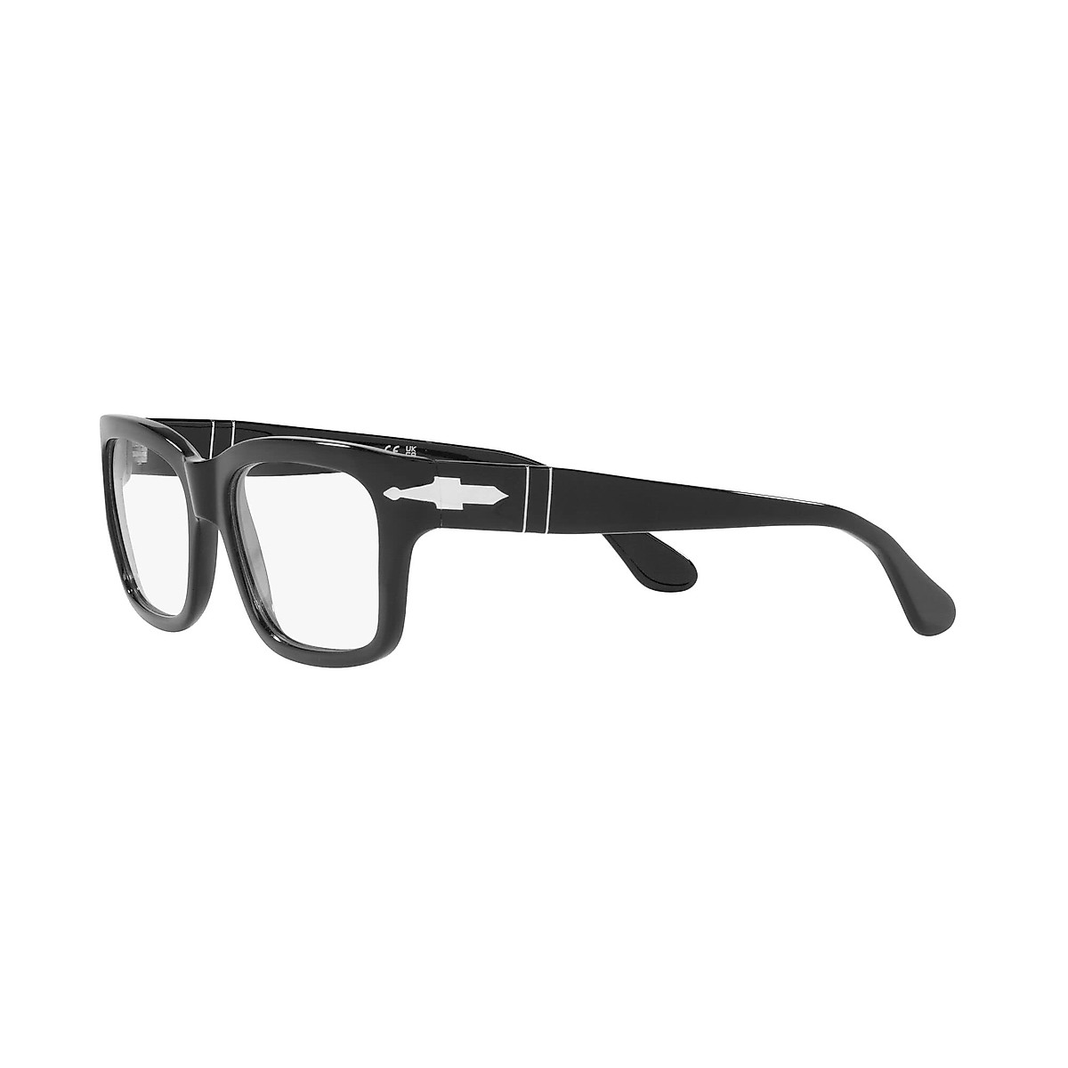 Persol PO3301V Rectangular Prescription Eyewear Frames, Black/Demo Lens, 57 mm