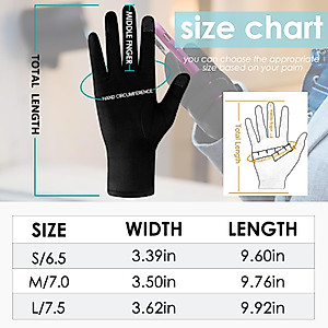 Achiou Women Winter Touchscreen Gloves Soft Comfortable Thermal Elastic Stretch Texting Glove for Traveling, Cycling, Running, Shopping (Black) …