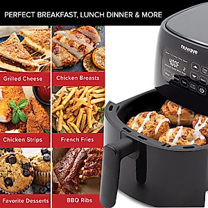 Nuwave Brio 2.6-Qt Air Fryer, Touch Screen Digital Controls & Easy to Read Display, 50°F-400°F Temperature Controls in 5° Increments, Linear Thermal (Linear T) Technology, Built-In Safety Features