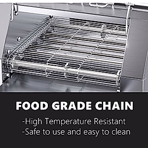 Commercial Toaster Conveyor 150slices/h Restaurant Toaster for Bun Bagel Bread Heavy Duty Stainless Steel Conveyor Toaster