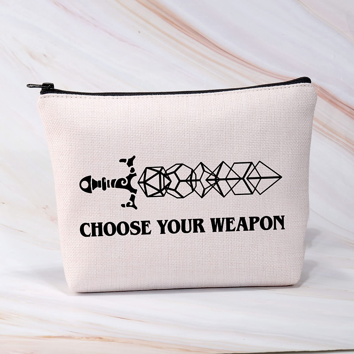 BDPWSS Choose Your Weapon D&D Gamer Makeup Bag Dragons D20 RPG Gaming Gift Dungeons Tabletop Role Playing Gamer Gift (Choose your dice)