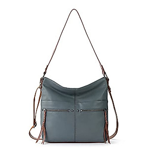 The Sak womens Ashland Bucket Bag In Leather, Dusty Blue Ii, One Size US