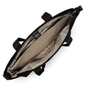 Kipling Natalie 15" Laptop Tote Bag Basketweave Black