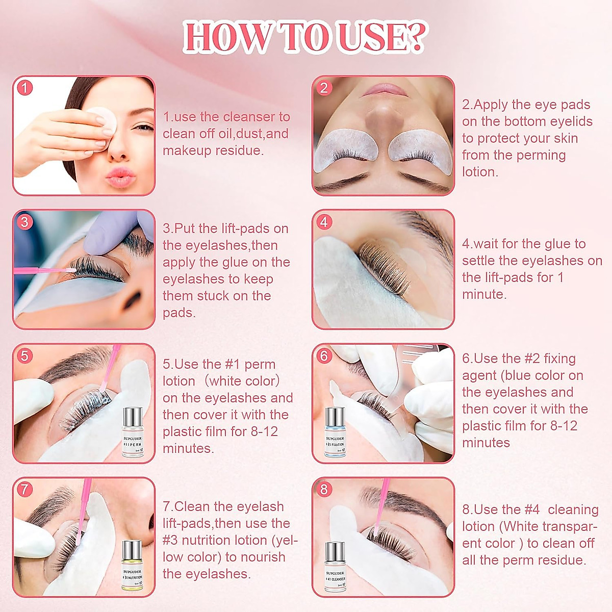 2025 Upgraded Lash Lift Kit for Perming,Curling and Lifting Eyelashes | Semi-Permanent Salon Grade Supplies for Beauty Treatments | Includes Eye Shields,Pads and Accessories