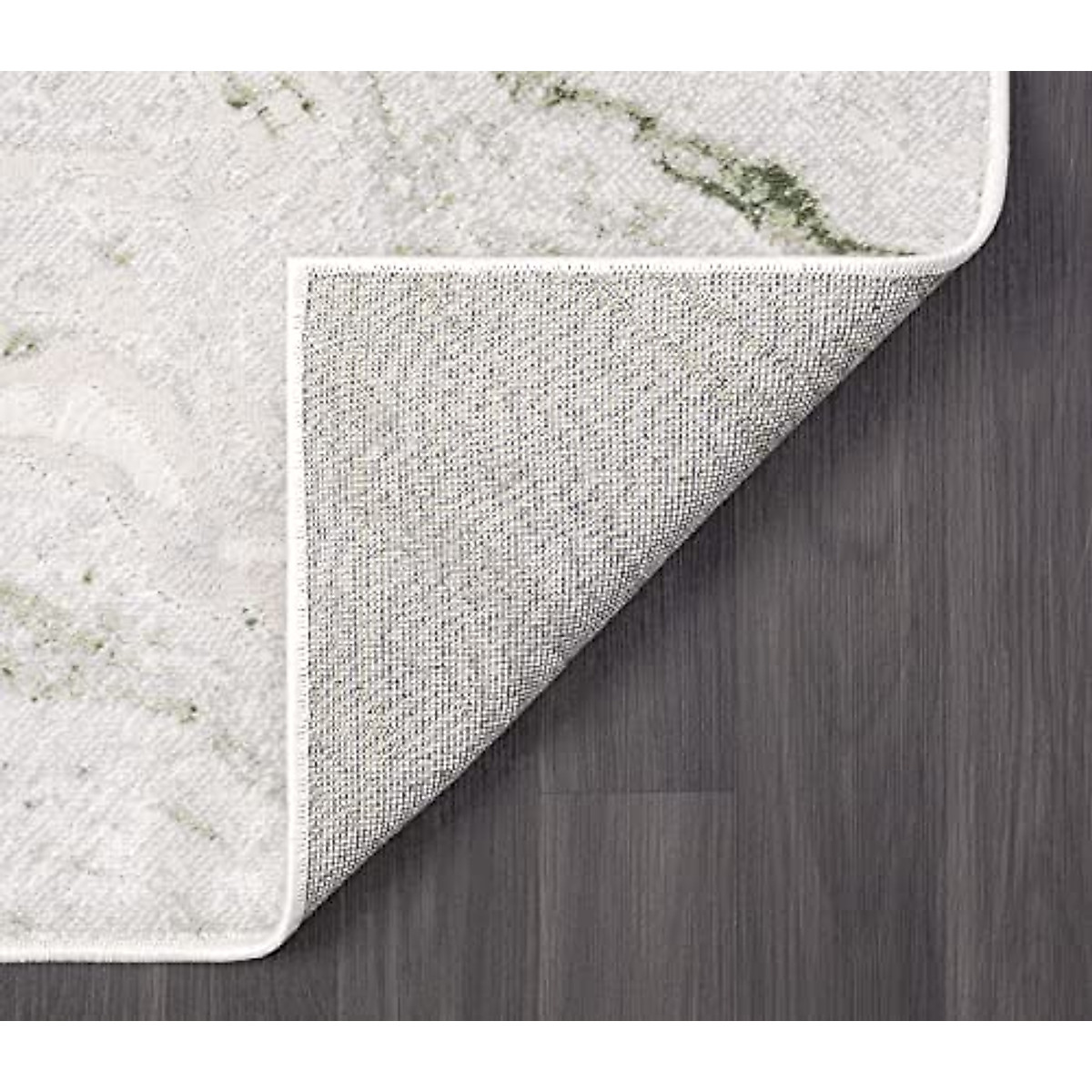 Abani Atlas 8'x10' Green/Grey Area Rug, Abstract Marble - Durable Non-Shedding - Easy to Clean