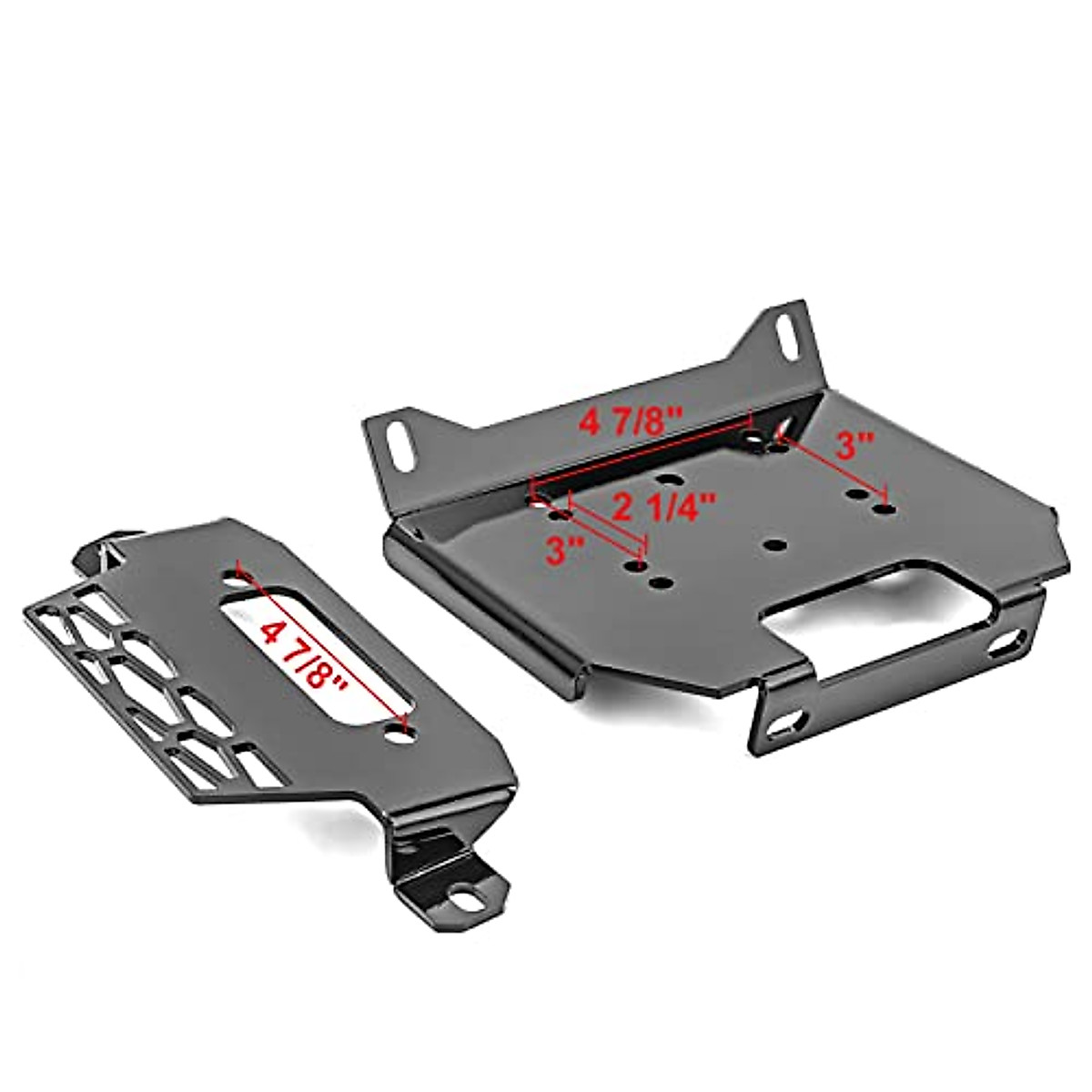 WeiSen Winch Mount Plate Bracket Kit Compatible with 2014-2019 Polaris RZR 900/1000/XP Turbo & General 1000 EPS