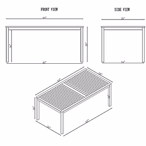 Okemo 26 in. Acacia Wood Outdoor Dining Table - Weather Resistant Hardwood, Four Sturdy Wooden Legs, accommodates 6 for Entertaining - Outdoor Furniture
