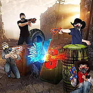 POKONBOY 4 Pack Blaster Guns Compatible with Nerf Guns Bullets, Toy Guns for Boys Girls with 80 Pack Foam Refill Darts, Hand Gun Toys for 6+ Year Old Kids Birthday Christmas