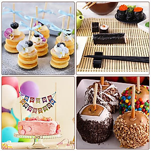 50Pcs Wooden Dowel Rods 1/4 x 12 Inch Wood Sticks for Crafts, Precut Wooden Rod Sticks Natural Wood Dowels for Craft and DIY Projects, Cake Dowels Hardwood Craft Dowel Rods