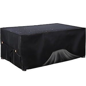 Rimwig Patio Furniture Set Cover Waterproof, Outdoor Sectional Sofa Couch Set Covers, Patio Table and Chair Set Cover Outside Rectangular Heavy Duty Weatherproof (50" L x 50" W x 29" H)