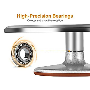 Kootek Aluminium Alloy Revolving Cake Stand 12 Inch Rotating Cake Turntable for Cake, Cupcake Decorating Supplies