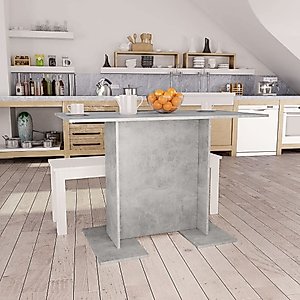 YPWRENH Console Tables Cocktail Table Dining Table Concrete Gray 43.3"x23.6"x29.5" Engineered Wood for Dining Room, Kitchen or Living Room