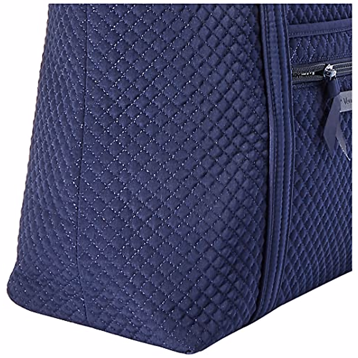 Vera Bradley Women's Microfiber Vera Tote Bag, True Navy, One Size