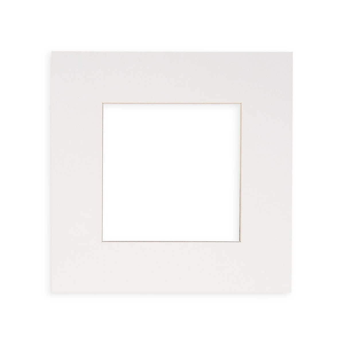 CountryArtHouse White Acid Free 16x16 Square Picture Frame Mat with White Core Bevel Cut for 12x12 Pictures - Fits 16x16 Frame - Pack of 1 Matboard