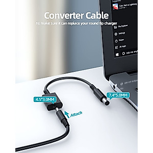 Charger for Dell Laptop Computer for Inspiron 15 14 17 13 11 3000 5000 7000 Latitude Vostro XPS Series (Safety Certified by UL) 65W 45W Round Tip