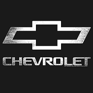 Tee Luv Women's Chevy Shirt - Scoop Neck Chevrolet Car Logo T-Shirt, Black, S