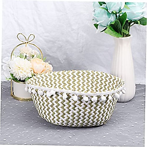 Kisangel Rattan Planter Baby Basket Laundry Basket for Baby Woven Plant Pot Nursery Baskets Cotton Storage Bucket Laundry Storage Baskets Cloth Storage Basket Room Basket Wicker Flowerpot