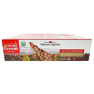 Andean Dream Org Spaghetti Quinoa Pasta Gluten Free ,8 Oz(Pack of 12)