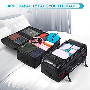 Gonex Rolling Duffle Bag with Wheels, 100L Water Repellent Large Wheeled Travel Duffel Luggage with Rollers 33 inch, Black