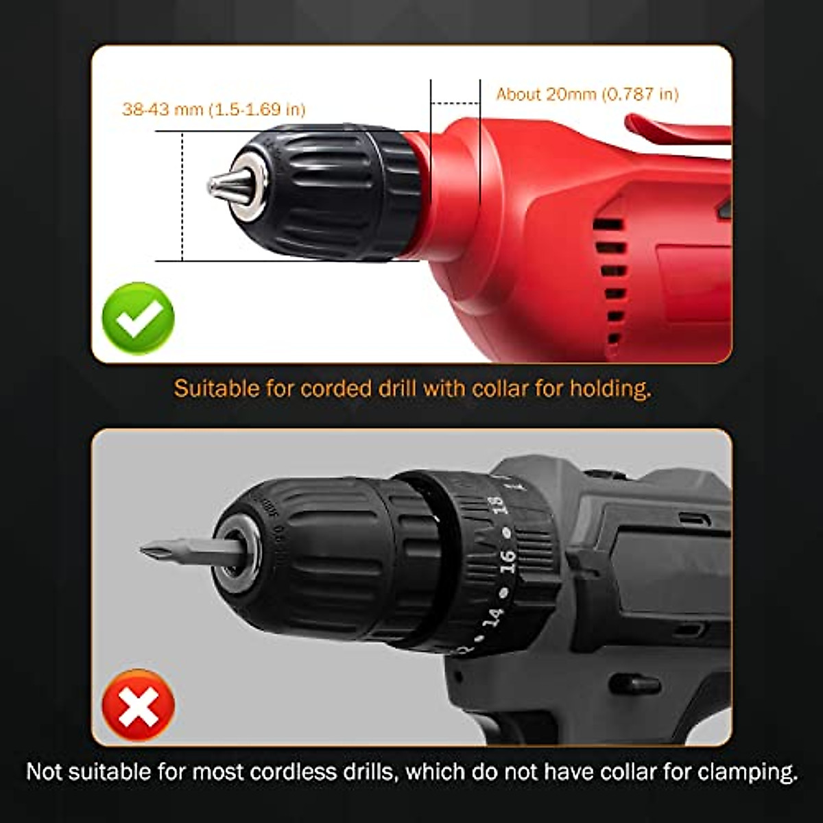 BEAMNOVA Drill Press Stand for Hand Drill Benchtop Industrial Kit Tool Holder 90 Degree Clamp Workbench Repair Tool