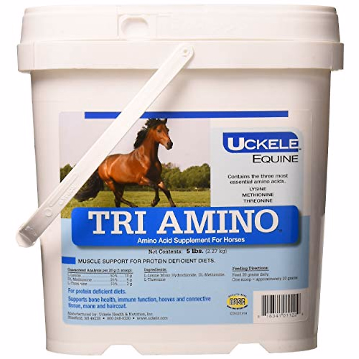Uckele Tri Amino Horse Supplement - Equine Vitamin & Mineral Supplement - 5 Pound (lb)
