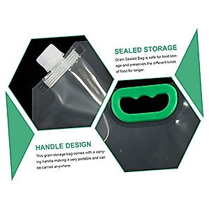 Cabilock 30 Pcs Transparent Grain Bag Food Storage Bags Rice Grain Sealed Bags Kitchen Storage Canister Stand up Grain Seal Bag Rice Cereal Clear Nozzle Bags Tea Bag Dry Food Household