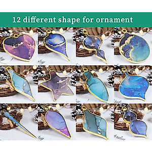 Wehous 2PCS Christmas Resin Molds, Christmas Pendant Keychain Silicone Mold, Christmas Ornament Molds for Epoxy Resin Casting, DIY Resin Accessories Jewelry Art Craft Home Xmas Decor Gift