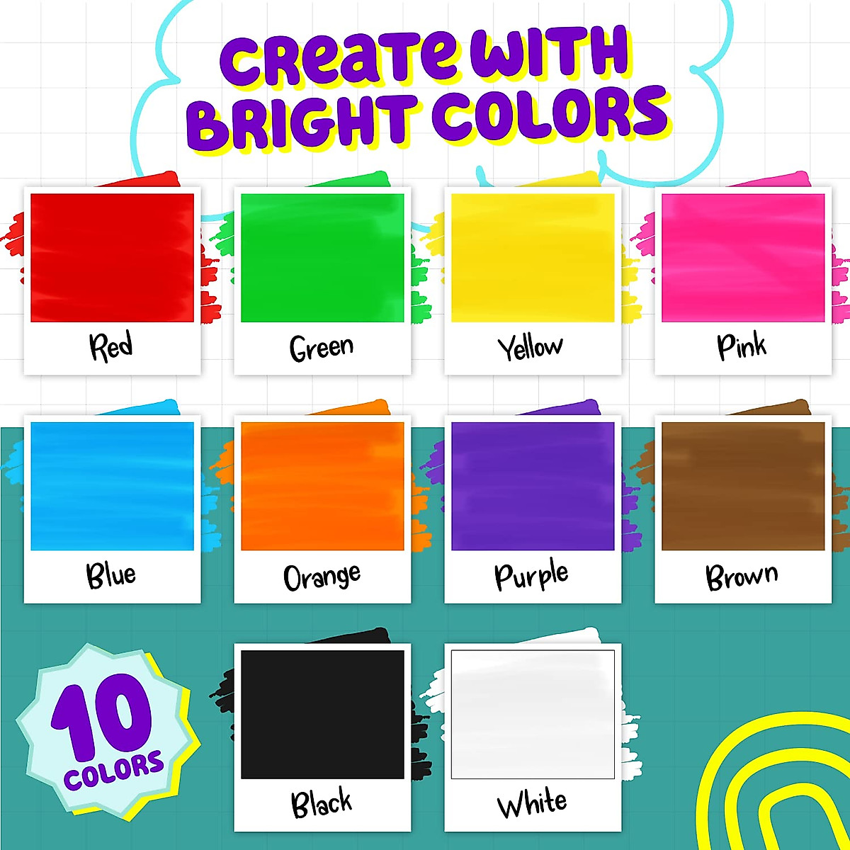 Chalkola Chalk Markers for Chalkboard, Blackboard, Window, Bistro, Car Glass, Board, Mirror (10 Pack, 6mm) - Wet Wipe Erasable Liquid Chalk Pens Paint Ink - 6mm Reversible Tip Chalkboard Markers