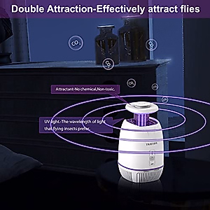 Diaotec Plug in Mosquito Zapper Lamp Indoor Use Electric Bug Zapper Fly Insects Trap with UV Light Attractant