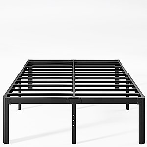 Nordicbed 16 Inch High Metal King Bed Frame No Box Spring Needed, Heavy Duty King Size Bed Frame Platform, Noise Free, Easy Assembly, Black