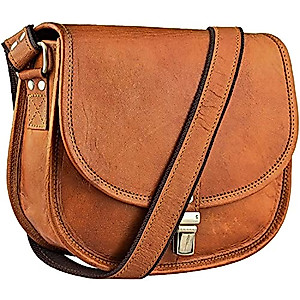 URBAN LEATHER Women's Crossbody Shoulder Sling Bags Genuine Leather Boho Hippie Satchel for Teen Girls Handmade Vintage Travel Cross body Saddle Bag Wallet for Women Ladies Handbag Purses for Her