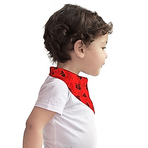 Augenstern Cotton Baby Bibs Chinese New Year Good Fortune Baby Bandana Drool Bibs Teething Food Bib