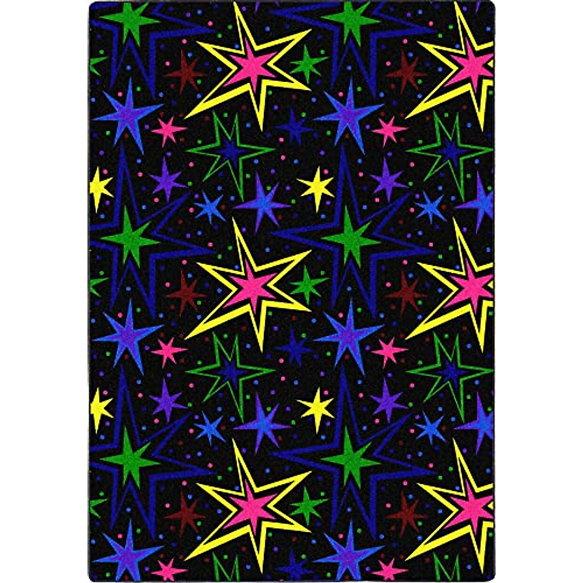 Joy Carpets Fluorescent Kapow 4' x 6' Area Rug