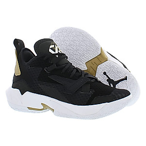 Nike Air Jordan Why Not Zero.4 GS Basketball Trainers CQ9430 Sneakers Shoes (UK 4.5 us 5Y EU 37.5, Black White Metallic Gold 001)